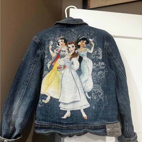 Disney | Jackets & Coats | Disney Denim Jacket With Princess Design ...